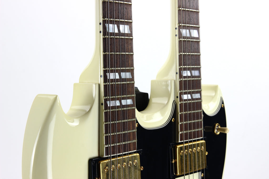 *SOLD* CLEAN 2001 Gibson EDS-1275 Double neck SG Alpine White 6/12 - D ...