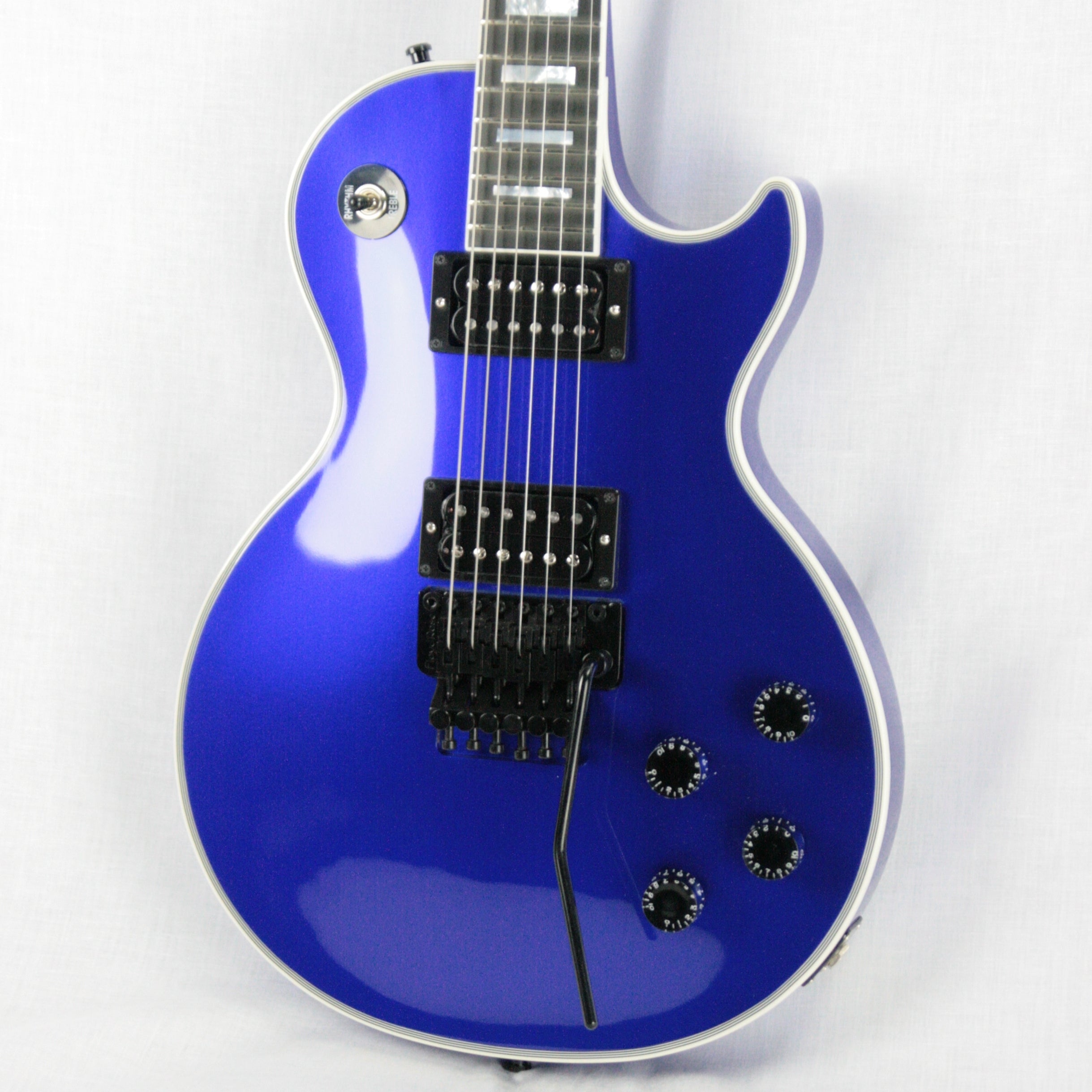 Gibson Custom Shop Les Paul Modern Axcess Neon Blue Black Floyd Rose ...