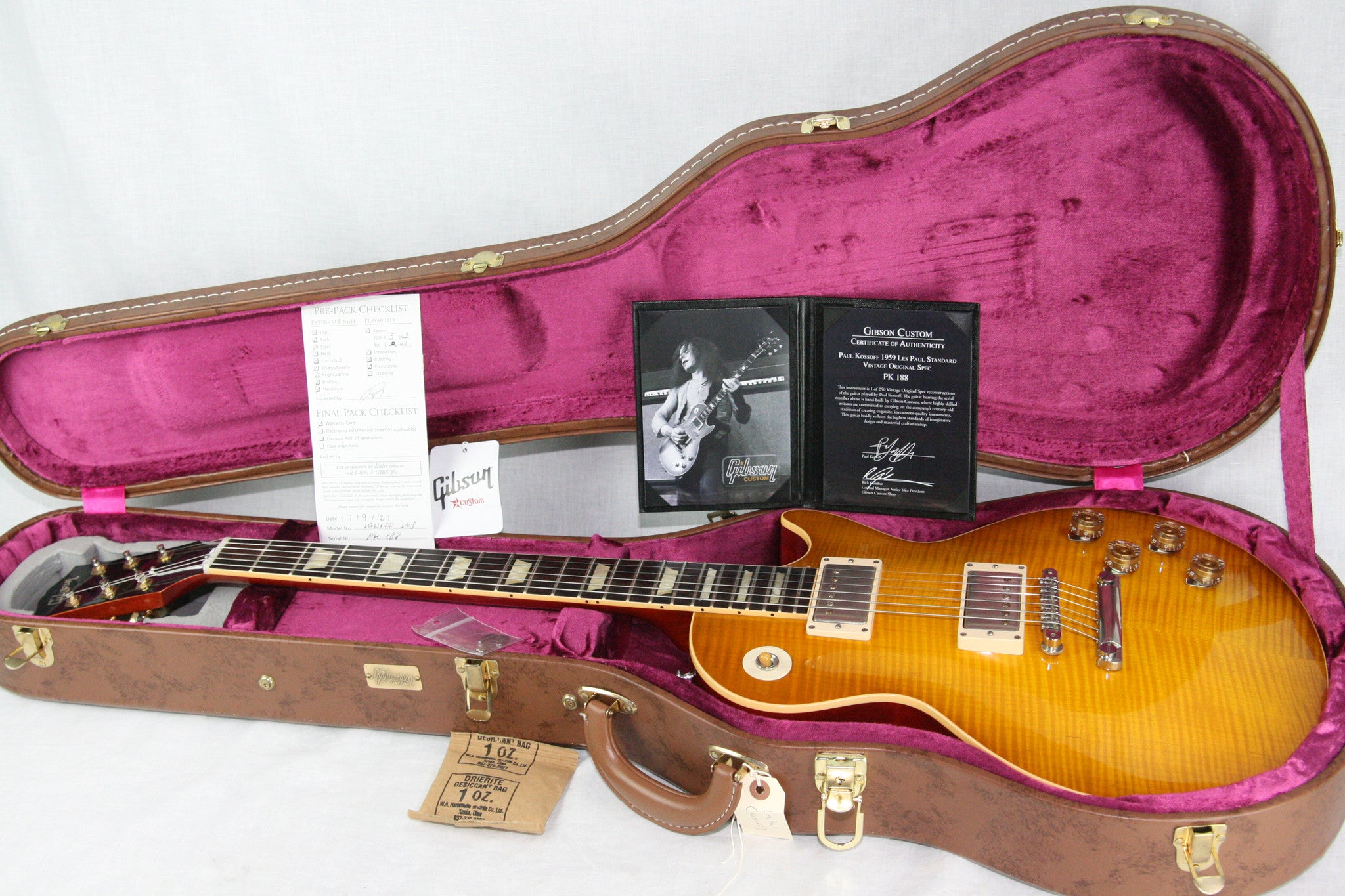 *SOLD* 1959 Gibson Kossoff Les Paul Custom Shop VOS Signature Model 59 ...