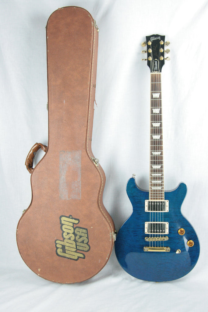 *SOLD* 1998 Gibson Les Paul Standard Plus DC Teal Blue! Double Cut LP ...