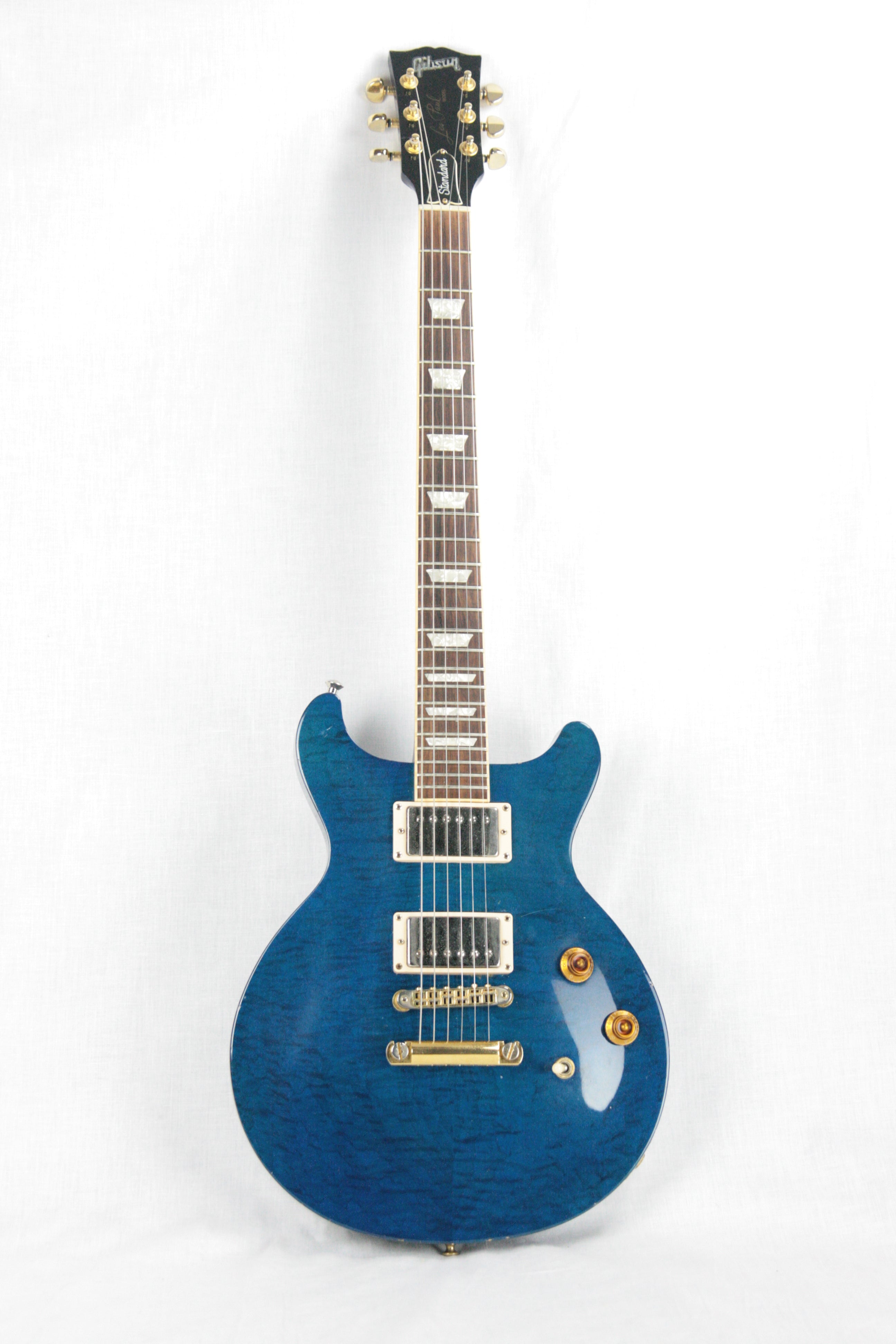 *SOLD* 1998 Gibson Les Paul Standard Plus DC Teal Blue! Double Cut LP ...