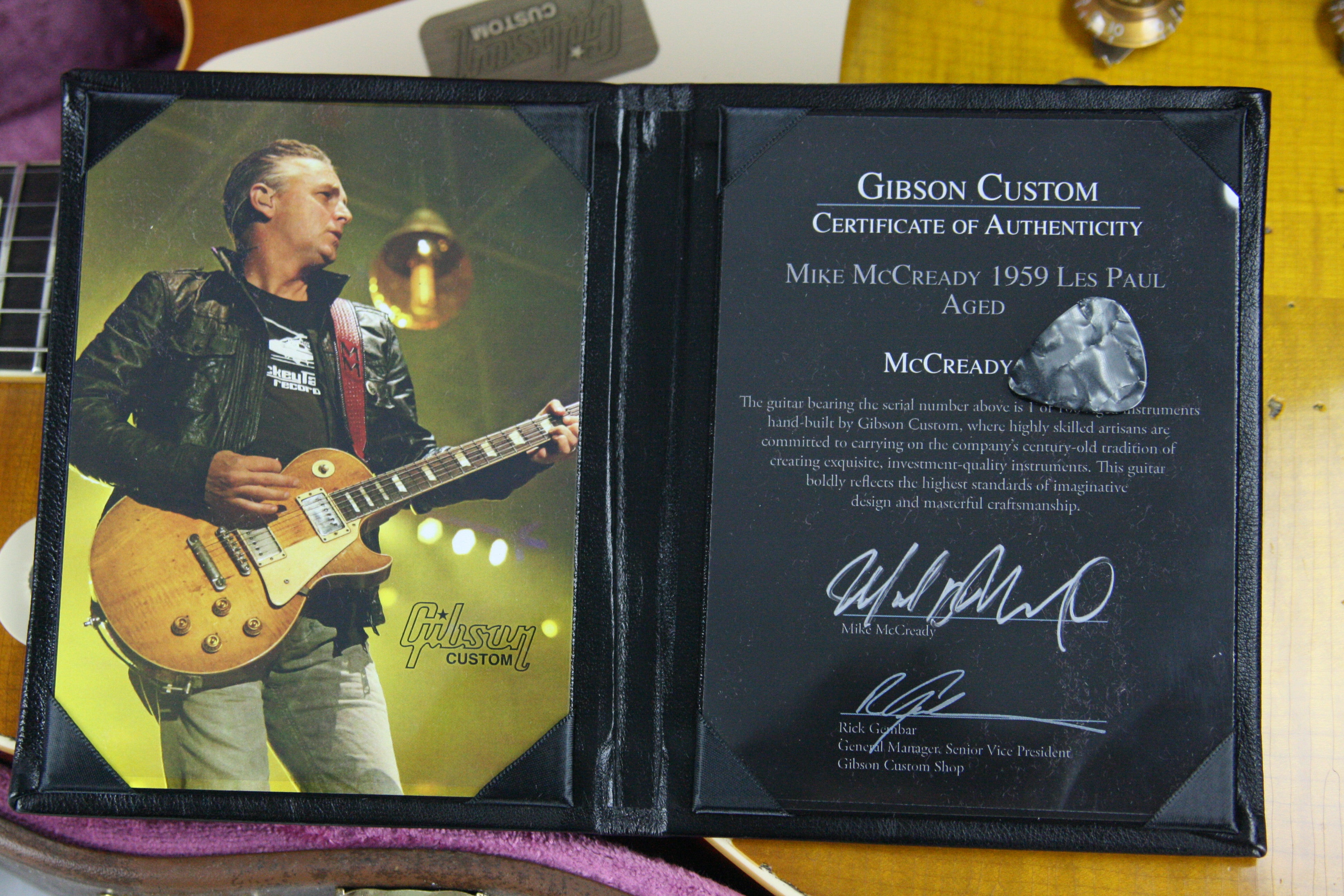 *SOLD* 2017 Gibson Les Paul 1959 Reissue Mike McCready Signature Aged ...