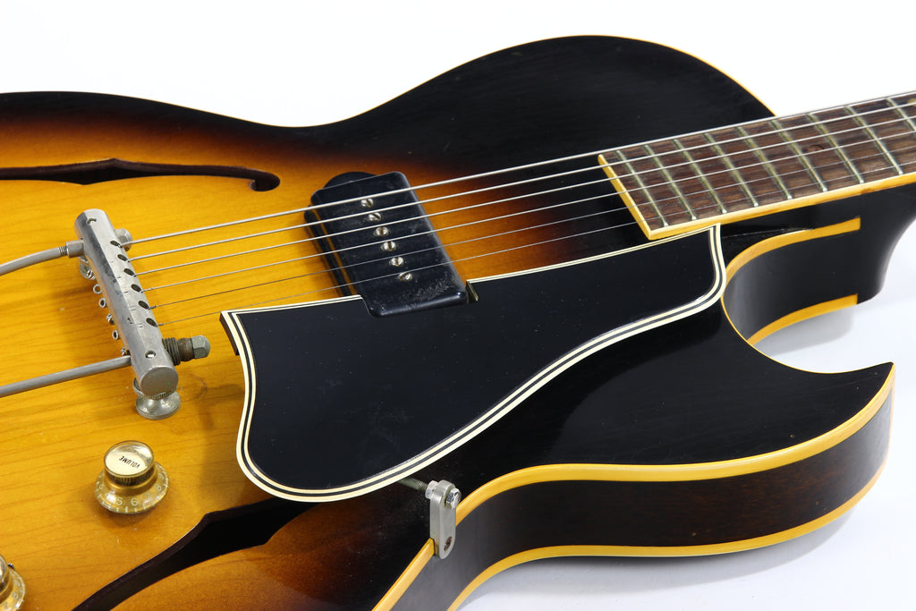 1957 Gibson ES-225T Vintage Thinline Electric Guitar - Sunburst, P-90 ...