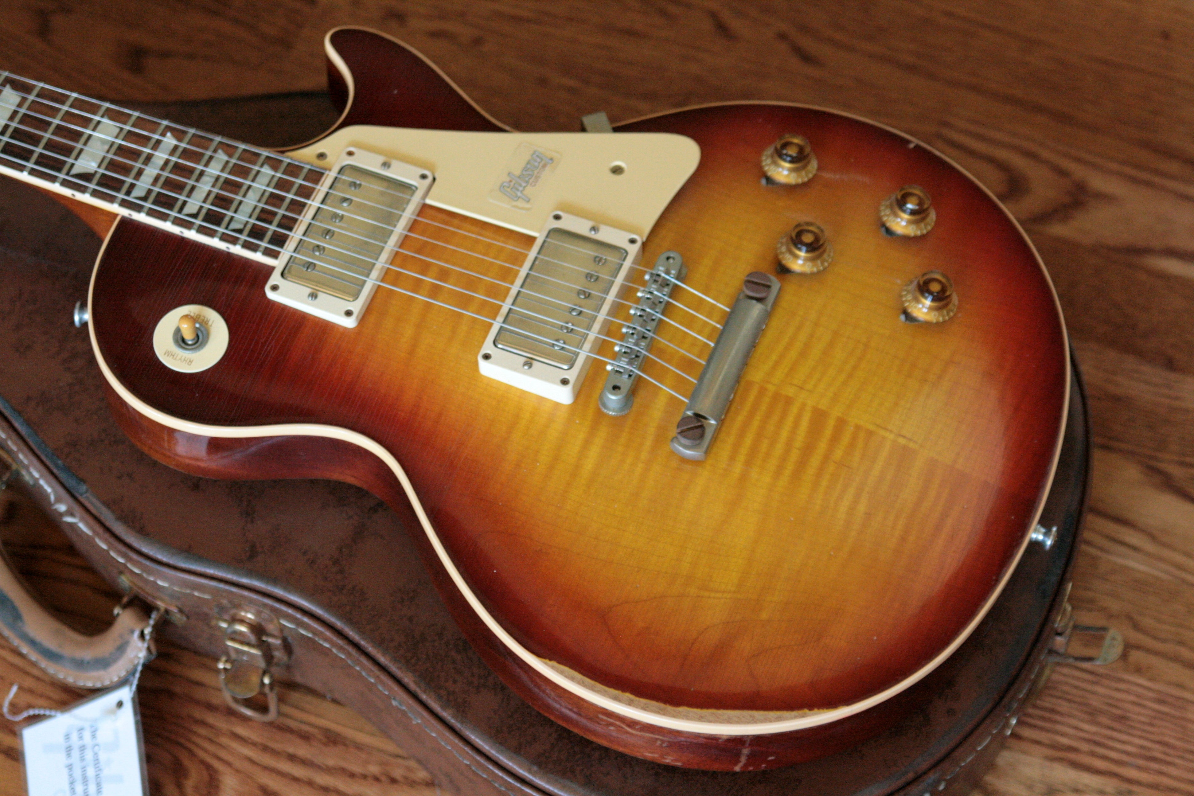 *SOLD* 2018 Gibson 1959 HEAVY AGED Bourbon Burst Les Paul Historic Rei ...