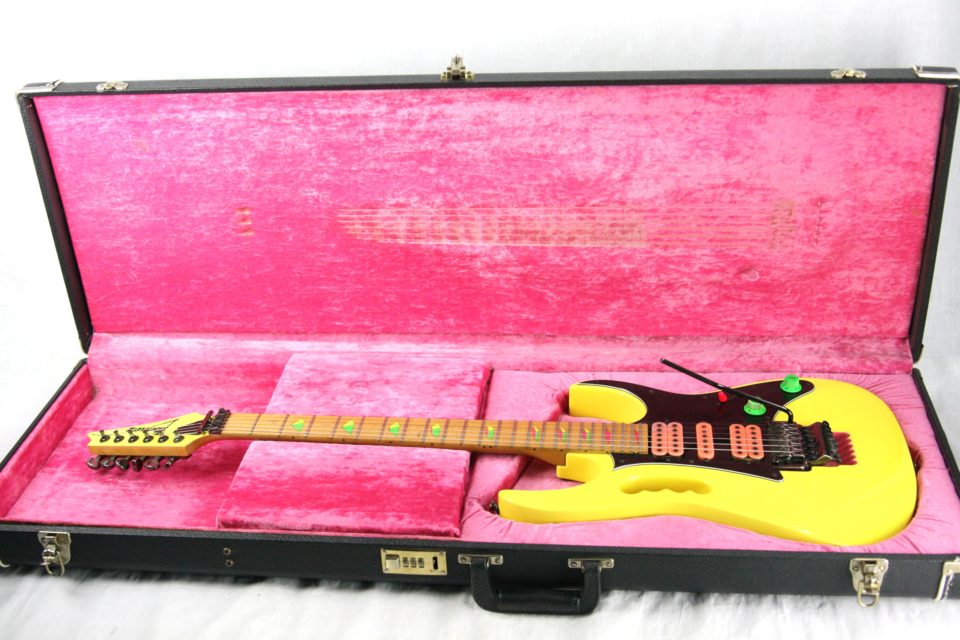 *SOLD* 1990 Ibanez JEM 777 DY! Desert Sun Yellow w/ OHSC! JEM777DY Exc ...