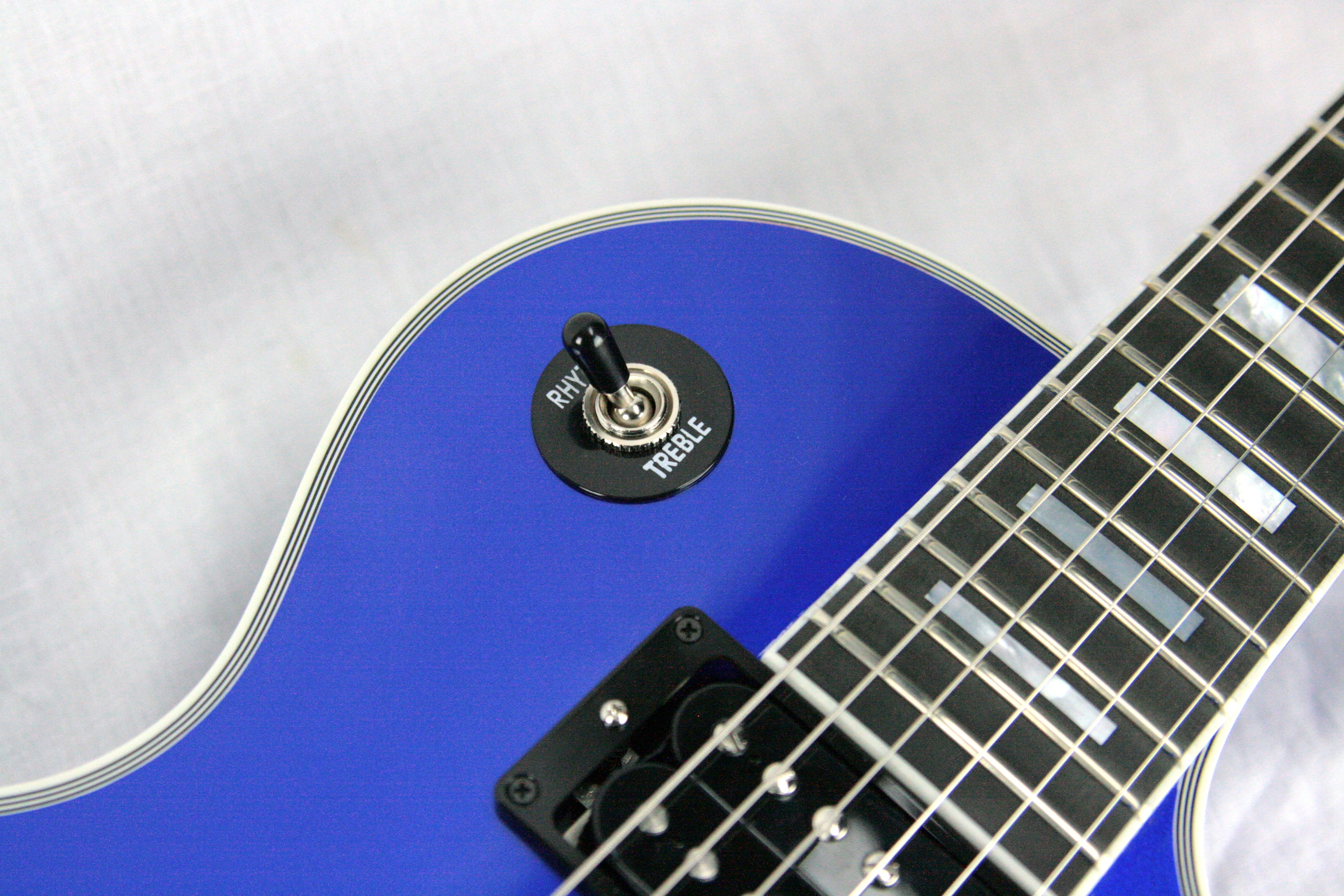 Gibson Custom Shop Les Paul Modern Axcess Neon Blue Black Floyd Rose ...