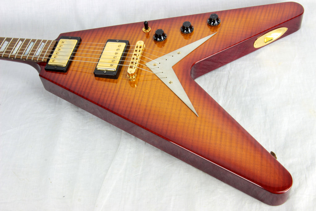 2004 Hamer USA KORINA Vector FLAMETOP '59 Burst Flying V Custom Order ...