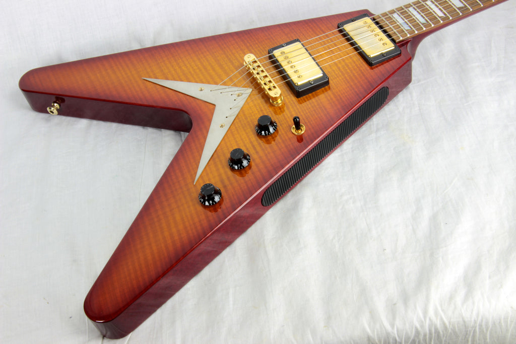 2004 Hamer USA KORINA Vector FLAMETOP '59 Burst Flying V Custom Order ...
