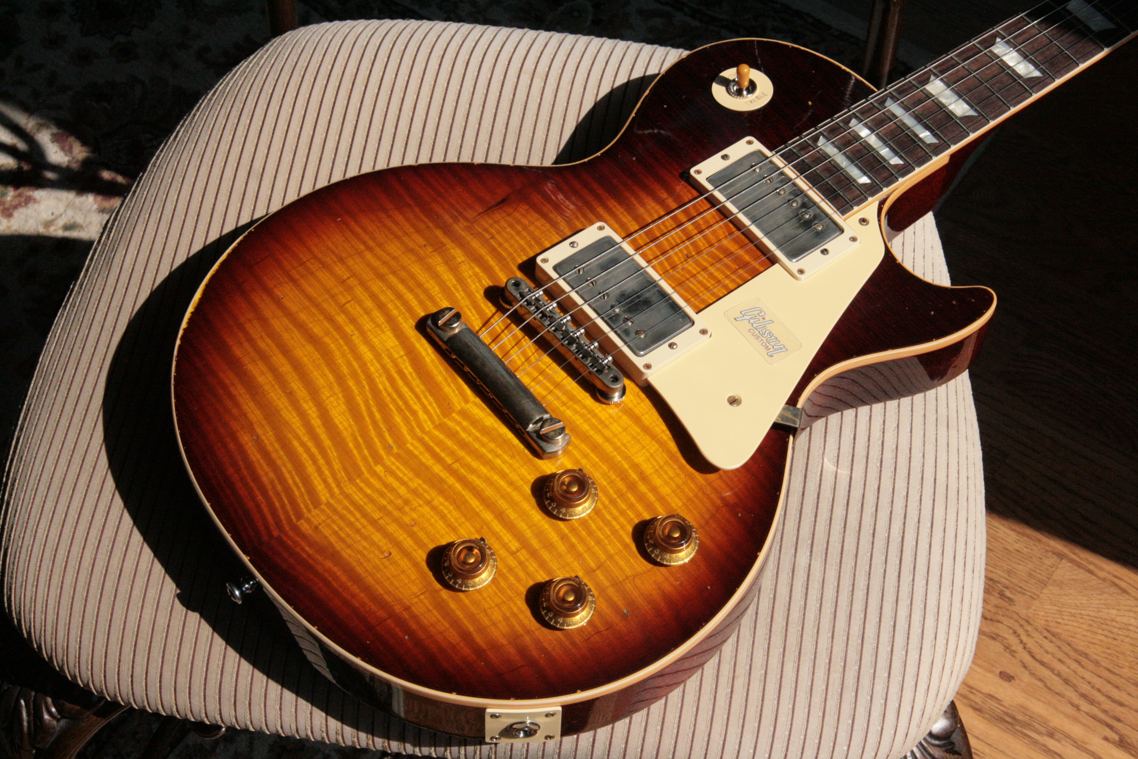 2018 Gibson 1959 HEAVY AGED Bourbon Burst Les Paul Reissue! R9 59 Duan ...