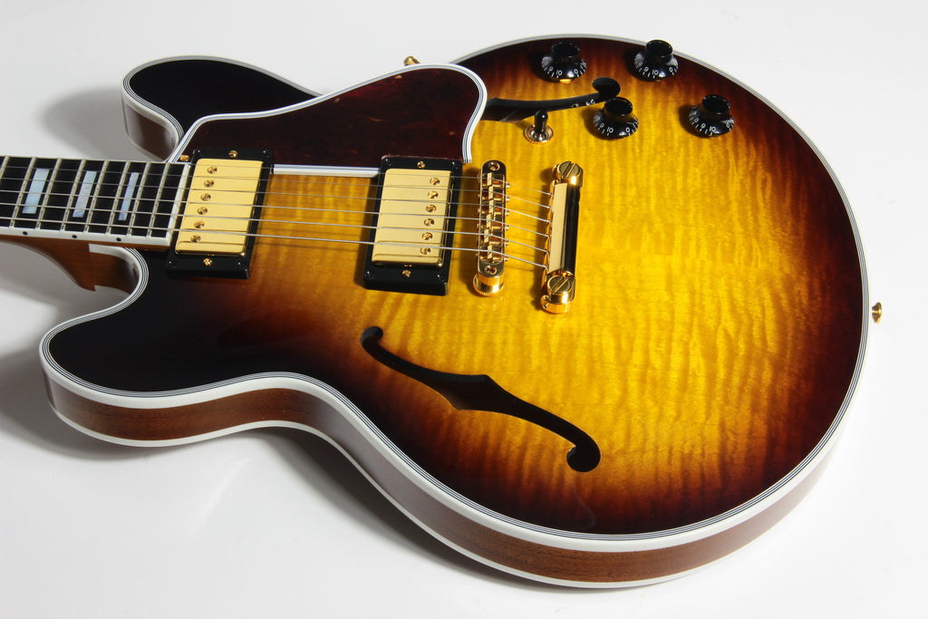 2020 Gibson Custom Shop CS-356 Figured - Vintage Sunburst - EBONY Fing ...