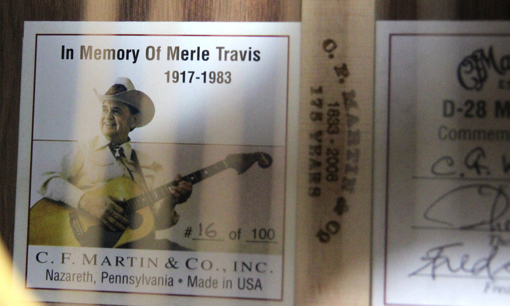 2008 Martin D-28M Merle Travis - Bigsby Headstock, Madagascar Rosewood ...