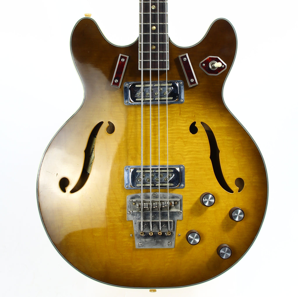 1966 Harmony H-27 Hollowbody Electric Bass Sunburst - 1960's Vintage H ...