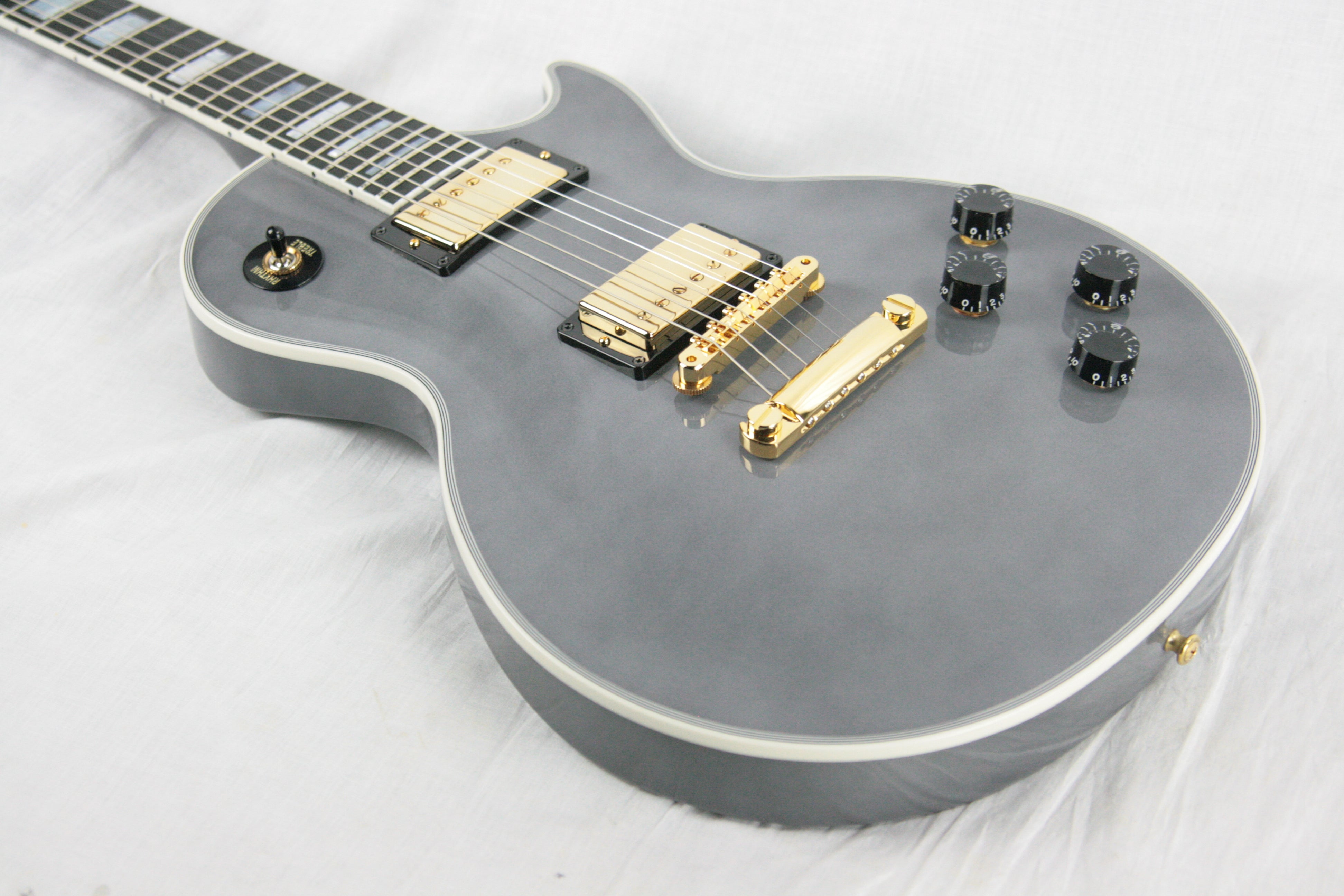2017 Gibson Custom Shop Les Paul Modern Axcess GLOSS RHINO GRAY Gold ...