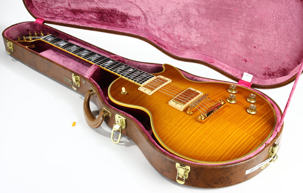 KILLER TOP! 2007 Gibson Custom Shop Les Paul Figured w/ Super 400 Inla ...