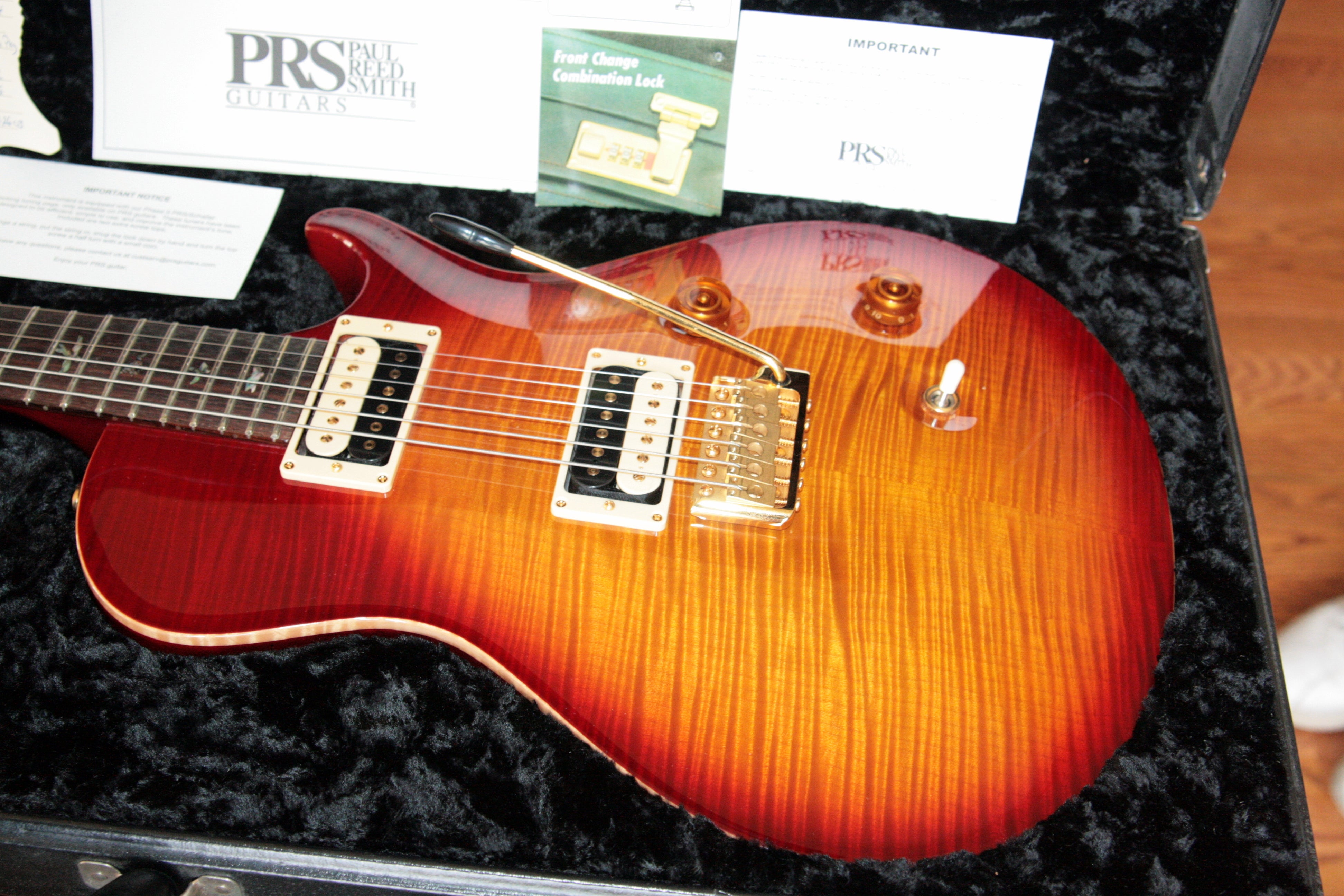 2003 PRS Singlecut Trem ARTIST! Abalone Birds! Paul Reed Smith Flame T ...