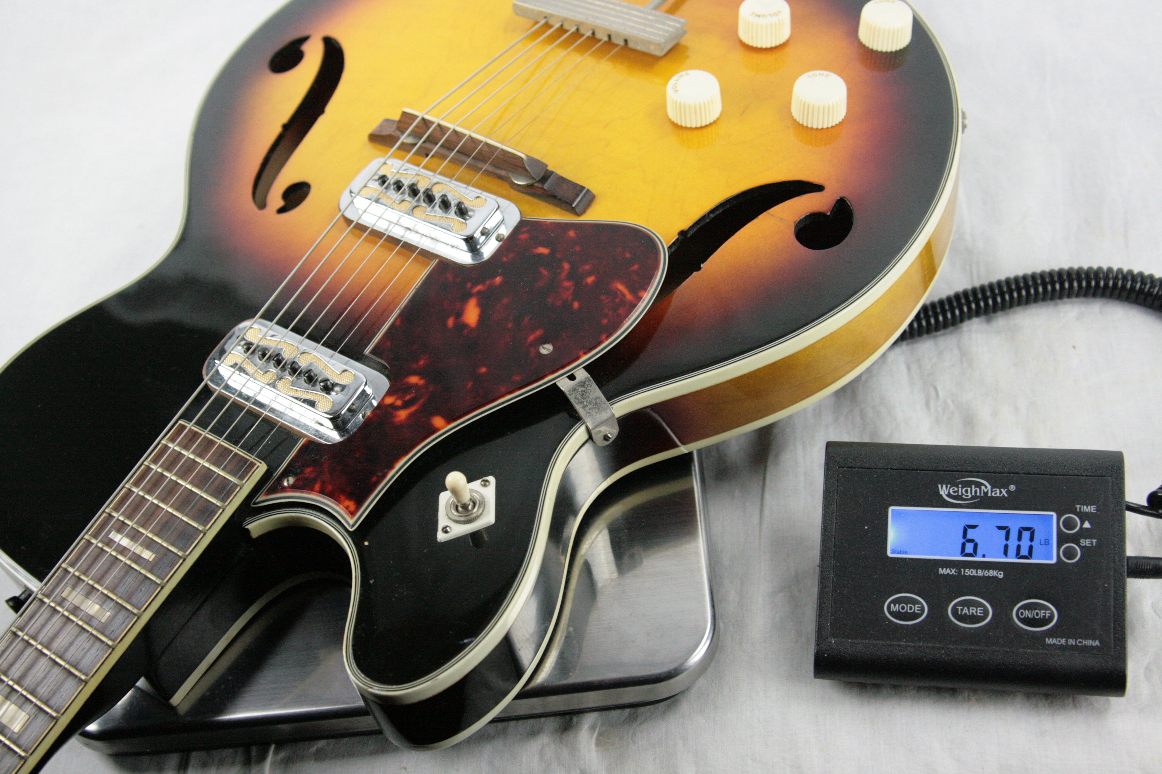 c 1960 Harmony H-70 Meteor LEFT-HANDED Guitar! Vintage Hollowbody! Kei ...